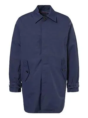 Paul Smith Pointed-collar Fleece-lined Trench Coat - Blue