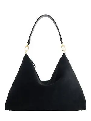 TOTEME Bevel Medium Suede Tote Bag - Black