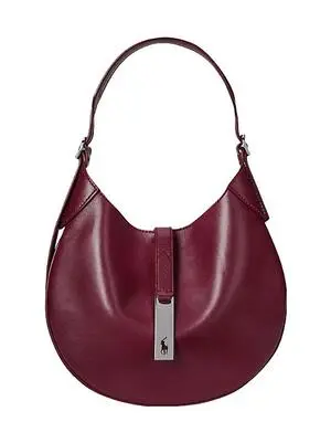 Polo Ralph Lauren Leather Shoulder Bag - Pomegranate