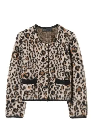 NILI LOTAN Beyton Cardigan - Jute Leopard