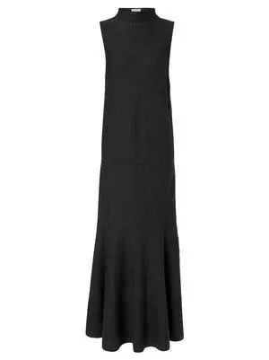 Khaite Margo Wool Maxi Dress - Grey