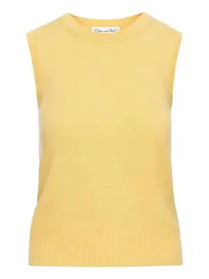 Oscar De La Renta Virgin Wool Tank - Yellow