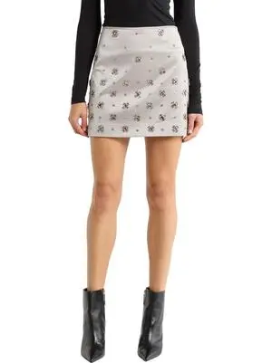 Veronica Beard Olenna Embellished Miniskirt - Silver