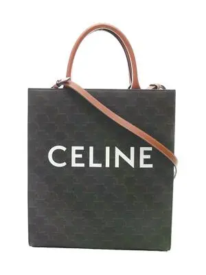 Celine 2010's Triomphe Vertical Tote Bag - Black