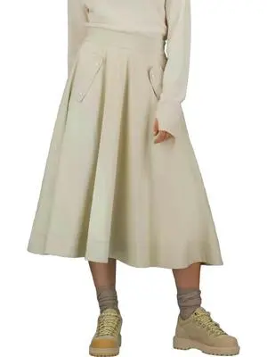 Herno Pleated A-line Skirt With Pockets - Neutrals