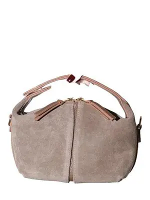 FOREVER & ALWAYS SHOES Island Shoulder Bag Beige Suede