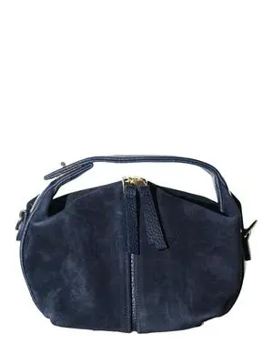 FOREVER & ALWAYS SHOES Island Shoulder Bag - Navy Suede