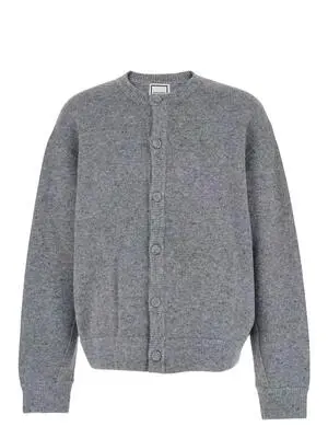 WOOYOUNGMI Crew-neck Buttoned Cardigan - Grey