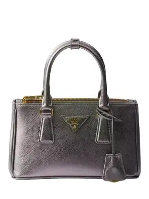 Prada Galleria Saffiano Leather Mini Bag Grey