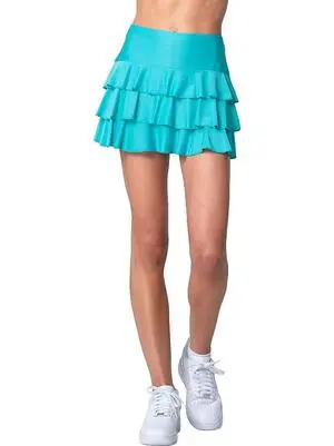 Lucky In Love Ruffle Skirt - Aquamarine