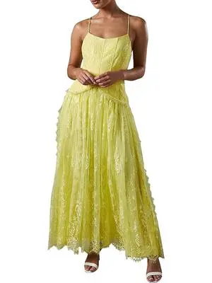 Coast Lace Cami Maxi Dress - Yellow