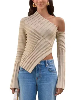 Cult Gaia Jaidan Asymmetric Knit Top - Beach