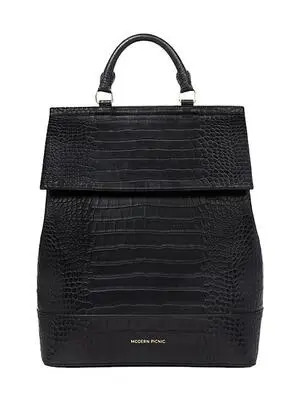 MODERN PICNIC The Backpack Black Croc
