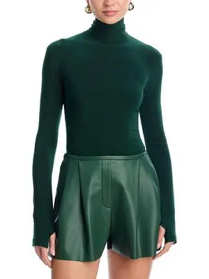 Norma Kamali Turtleneck Top - Dark Emerald