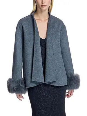 MAXIMILIAN Wool Jacket - Grey/grey