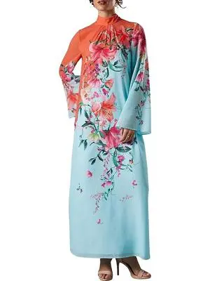 Coast Printed Tie Back Column Maxi Dress - Multi