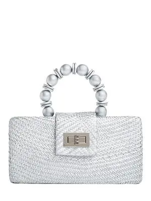 SOLI & SUN The Serena Clutch Bag - Silver