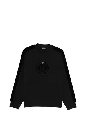 Emporio Armani Logo-patch Sweatshirt - Black