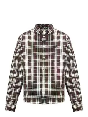 ALLSAINTS Santiago Checked Long-sleeve Shirt - Brown