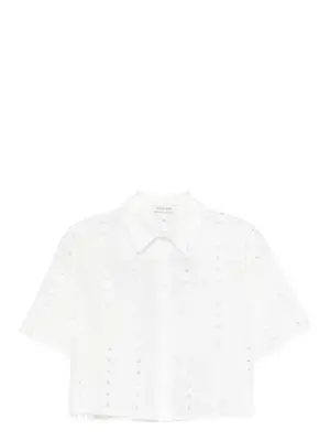 ANINE BING Lincoln Eyelet Button-up Shirt - White