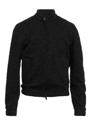 Emporio Armani Jacket In Wool Blend - Black