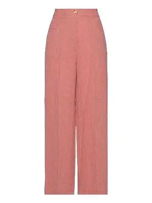 FORTE_FORTE Checked Wide-leg Pants - Pink