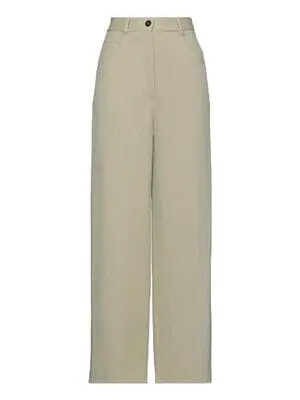 FORTE_FORTE Wide-leg Striped Pants - Sage Green