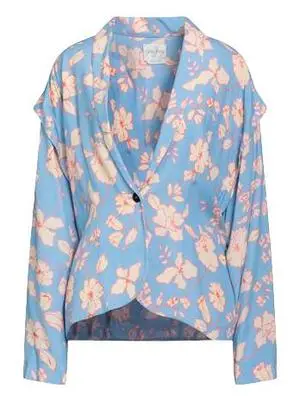 FORTE_FORTE Floral Blazer - Blue