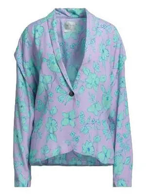 FORTE_FORTE Floral Blazer - Purple