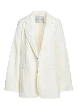 FORTE_FORTE Single-breasted Blazer - White