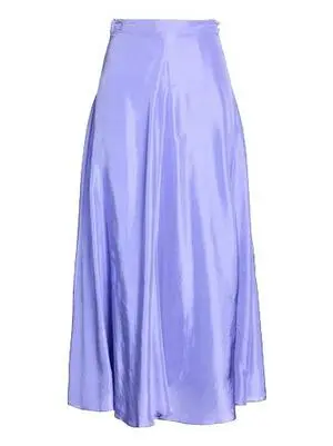 FORTE_FORTE Maxi Flared Silk Skirt - Purple