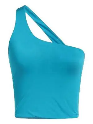 FORTE_FORTE One-shoulder Crop Top - Blue