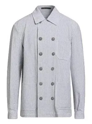 Giorgio Armani Striped Double-breasted Jacket - Grey