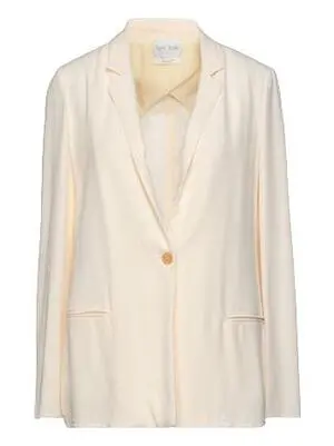 FORTE_FORTE Acetate Viscose Blazer - Beige
