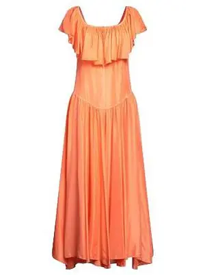 FORTE_FORTE Maxi Silk Dress - Orange