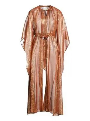 FORTE_FORTE FORTE FORTE Lamé Overcoat Rust