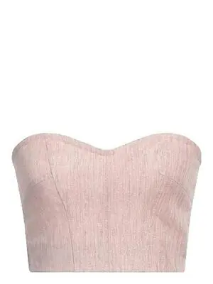 FORTE_FORTE Woven Corset Top - Pink