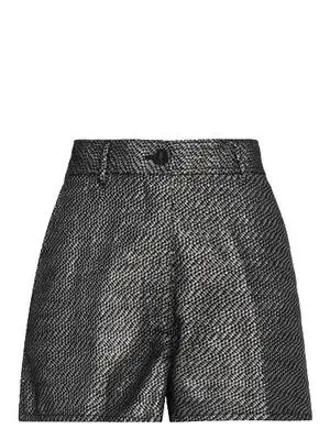 FORTE_FORTE Woven Wide Leg Shorts - Black