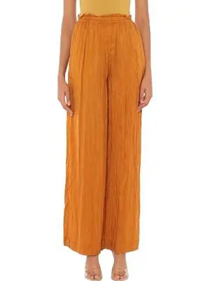 FORTE_FORTE Wide-leg Silk Pants - Yellow