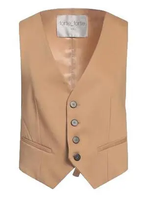 FORTE_FORTE Tailored Vest - Beige