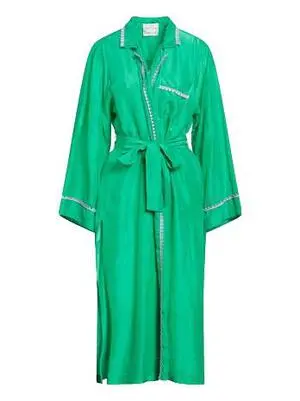 FORTE_FORTE Silk Overcoat - Green