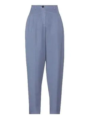 FORTE_FORTE Plain Weave Viscose And Linen Pants - Purple