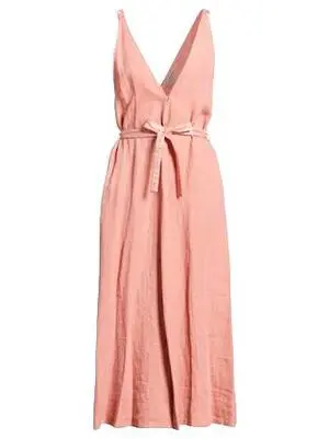 FORTE_FORTE Linen-cupro Midi Dress - Pink