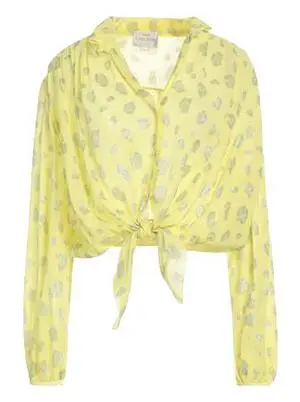 FORTE_FORTE Jacquard Metallic Shirt - Yellow