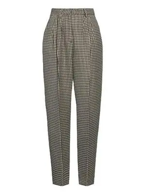 FORTE_FORTE Tweed Houndstooth Tapered Pants - Beige