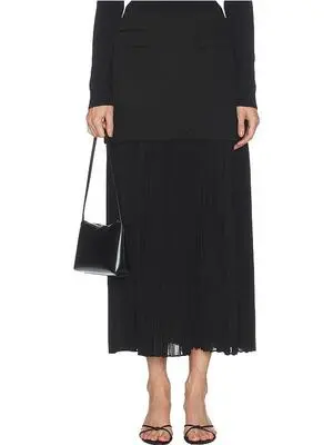 Astr The Label Deaile Midi Skirt - Black