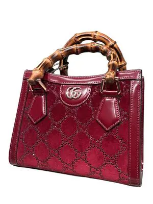 Gucci Red Velvet Diana Bag - Burgundy