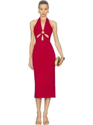 Cult Gaia Vinna Knit Jersey Dress - Merlot