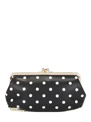 8 Other Reasons The Kiss Lock Clutch - Black & White Polka Dots