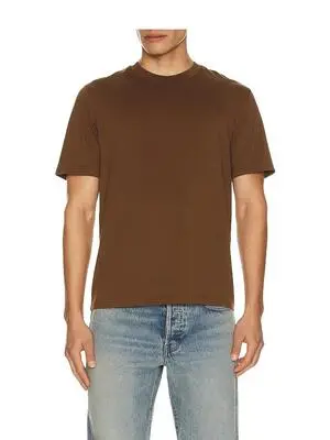 FRAME Light Cotton Tee In Brown - Caramel